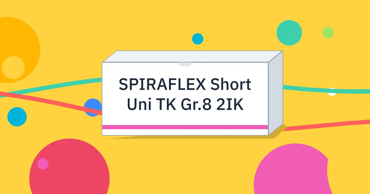 Symbolbild: Packung mit der Aufschrift SPIRAFLEX Short Uni TK Gr.8 2IK (PZN 14002787) – Verfügbarkeit und Bezug in Apotheken in Frankfurt am Main