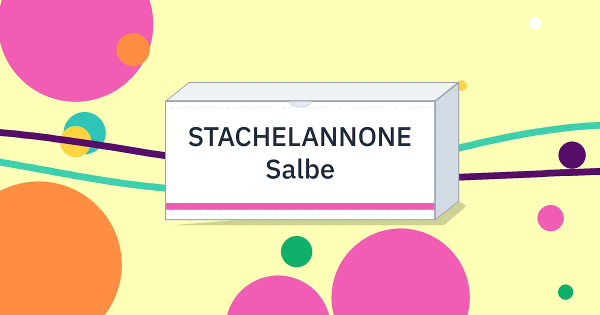 Symbolbild: Packung mit der Aufschrift STACHELANNONE Salbe (PZN 18396292) – Verfügbarkeit und Bezug in Apotheken in Frankfurt am Main