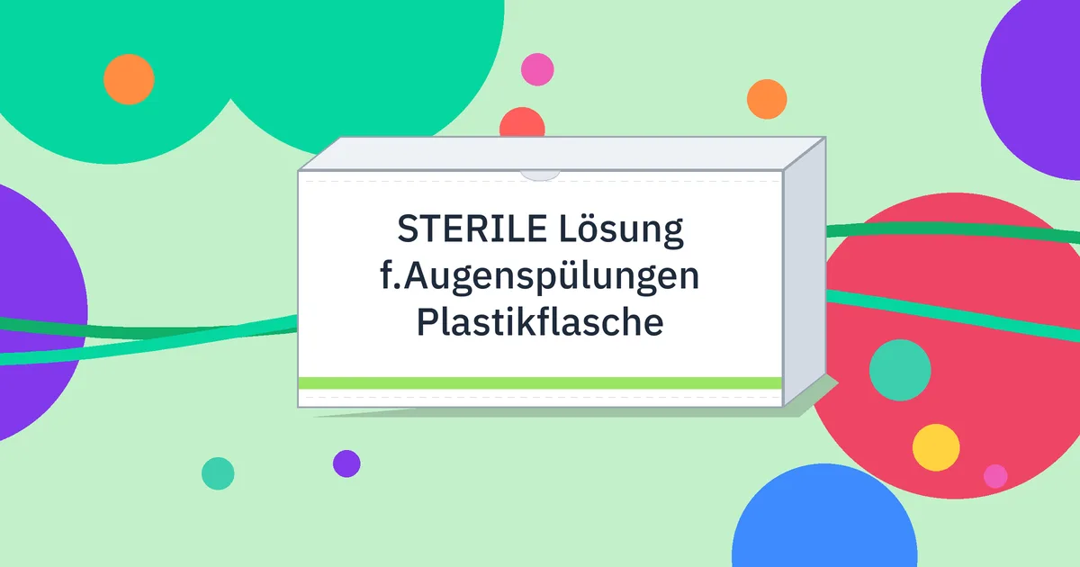 Symbolbild: Packung mit der Aufschrift STERILE Lösung f.Augenspülungen Plastikflasche (PZN 01020938) – Verfügbarkeit und Bezug in Apotheken in Frankfurt am Main
