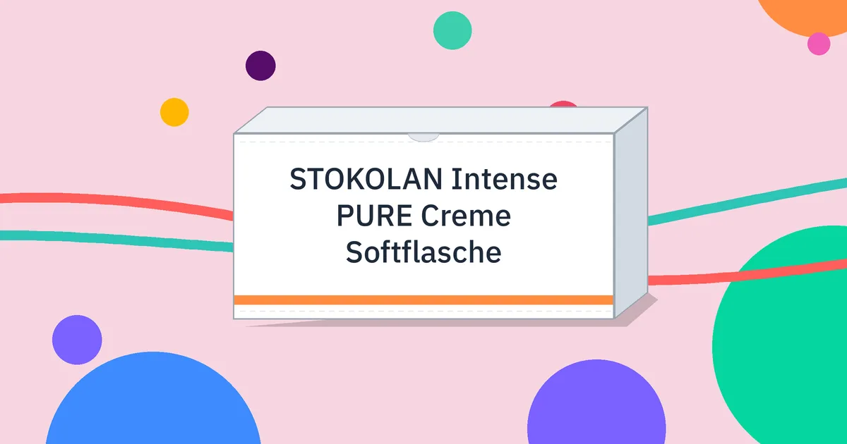 Symbolbild: Packung mit der Aufschrift STOKOLAN Intense PURE Creme Softflasche (PZN 16748717) – Verfügbarkeit und Bezug in Apotheken in Frankfurt am Main