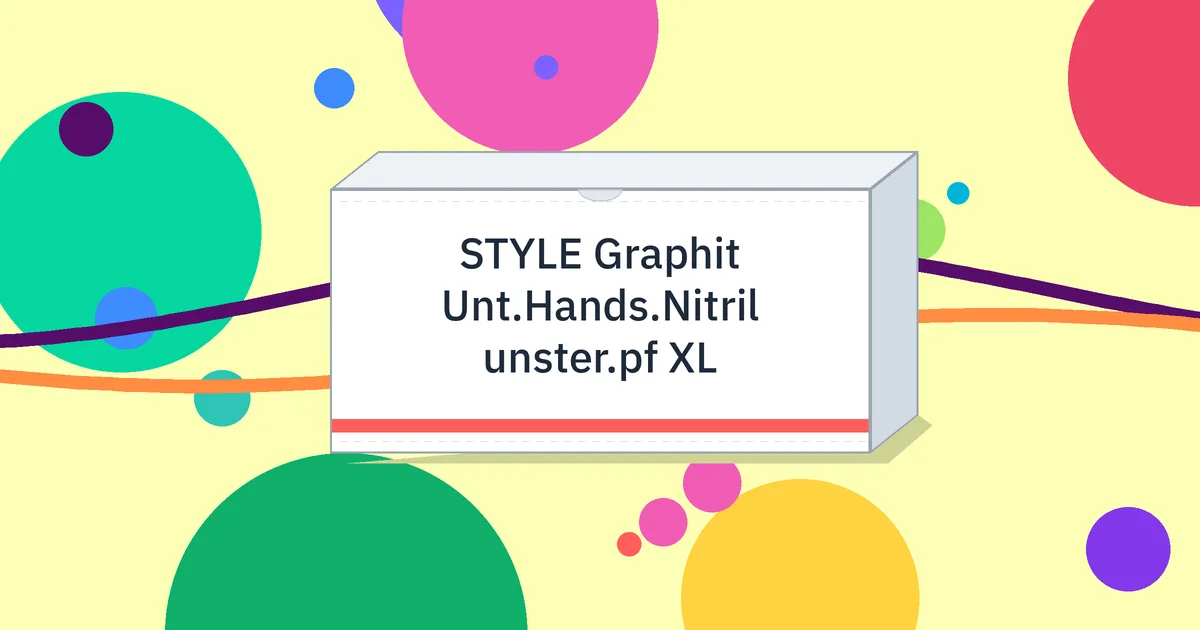 Symbolbild: Packung mit der Aufschrift STYLE Graphit Unt.Hands.Nitril unster.pf XL (PZN 19149070) – Verfügbarkeit und Bezug in Apotheken in Frankfurt am Main