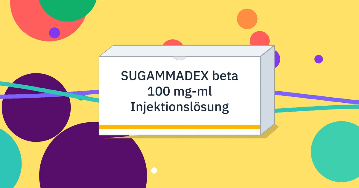 Symbolbild: Packung mit der Aufschrift SUGAMMADEX beta 100 mg-ml Injektionslösung (PZN 18354738) – Verfügbarkeit und Bezug in Apotheken in Frankfurt am Main