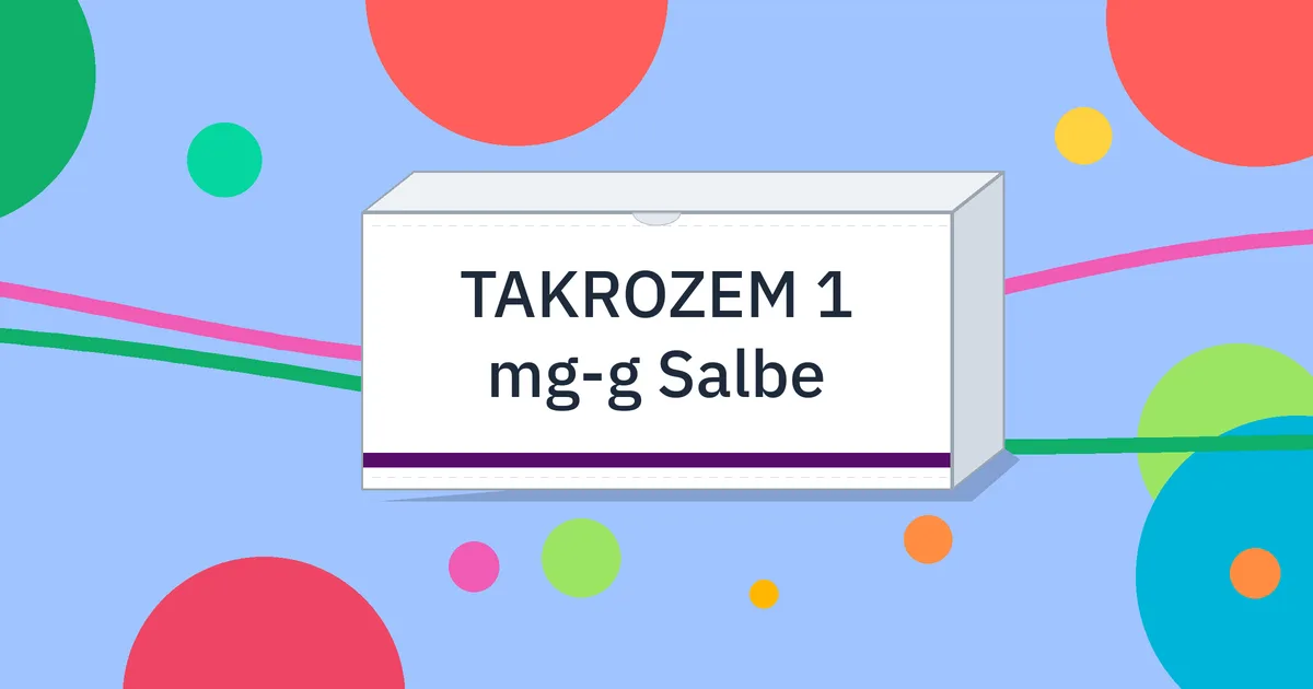 Symbolbild: Packung mit der Aufschrift TAKROZEM 1 mg-g Salbe (PZN 17942048) – Verfügbarkeit und Bezug in Apotheken in Frankfurt am Main