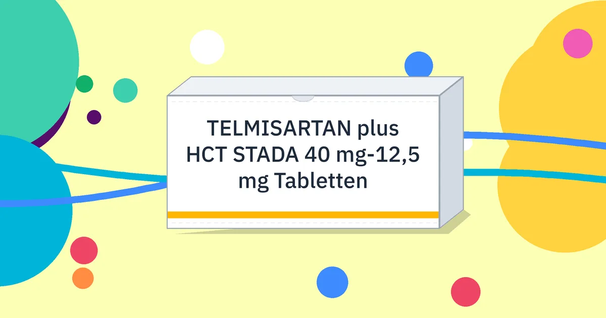 Symbolbild: Packung mit der Aufschrift TELMISARTAN plus HCT STADA 40 mg-12,5 mg Tabletten (PZN 08738231) – Verfügbarkeit und Bezug in Apotheken in Frankfurt am Main