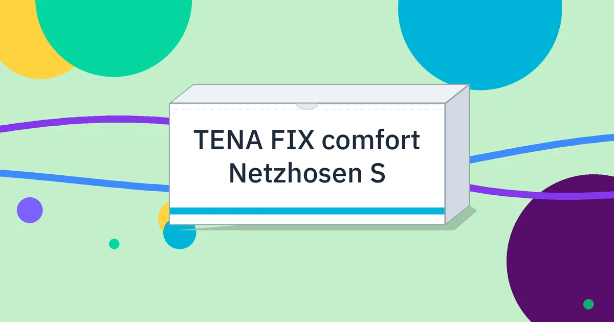 Symbolbild: Packung mit der Aufschrift TENA FIX comfort Netzhosen S (PZN 00195788) – Verfügbarkeit und Bezug in Apotheken in Frankfurt am Main