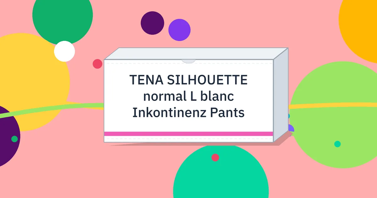 Symbolbild: Packung mit der Aufschrift TENA SILHOUETTE normal L blanc Inkontinenz Pants (PZN 15236441) – Verfügbarkeit und Bezug in Apotheken in Frankfurt am Main