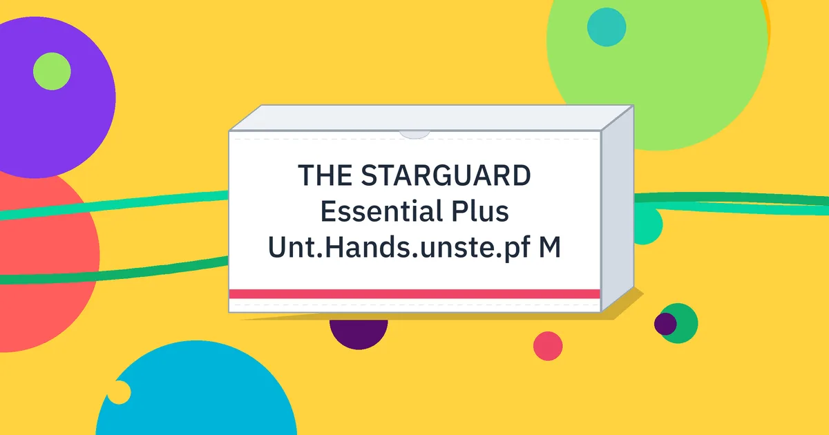 Symbolbild: Packung mit der Aufschrift THE STARGUARD Essential Plus Unt.Hands.unste.pf M (PZN 19957232) – Verfügbarkeit und Bezug in Apotheken in Frankfurt am Main