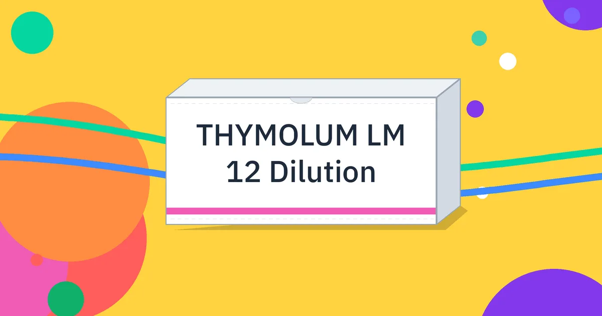 Symbolbild: Packung mit der Aufschrift THYMOLUM LM 12 Dilution (PZN 13222481) – Verfügbarkeit und Bezug in Apotheken in Frankfurt am Main
