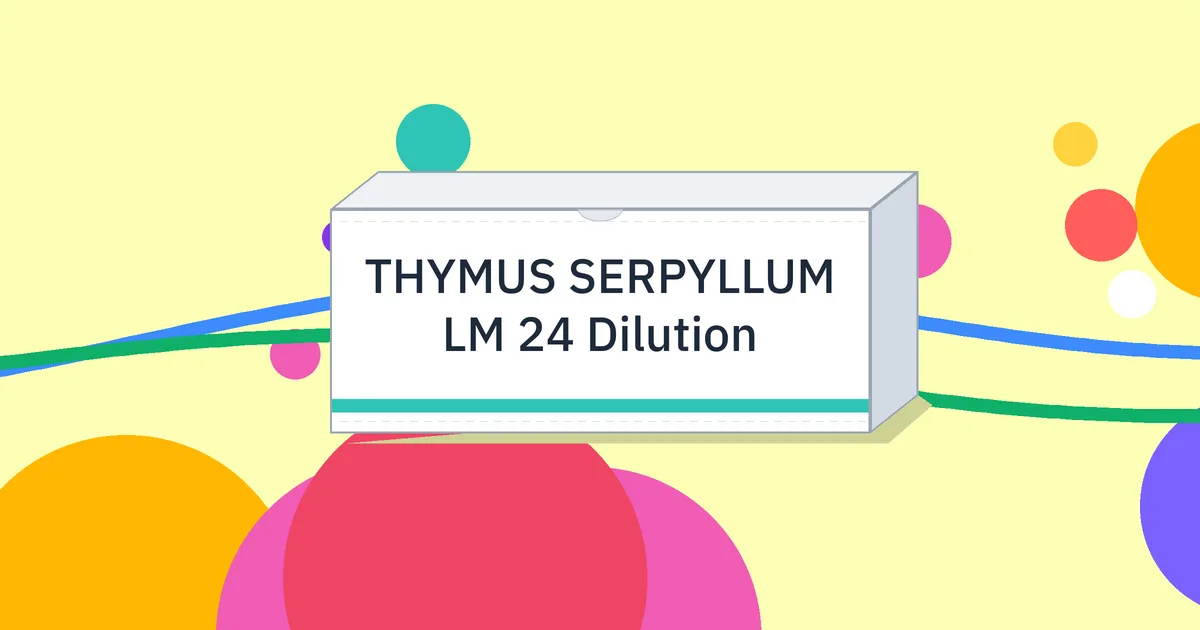Symbolbild: Packung mit der Aufschrift THYMUS SERPYLLUM LM 24 Dilution (PZN 13223084) – Verfügbarkeit und Bezug in Apotheken in Frankfurt am Main