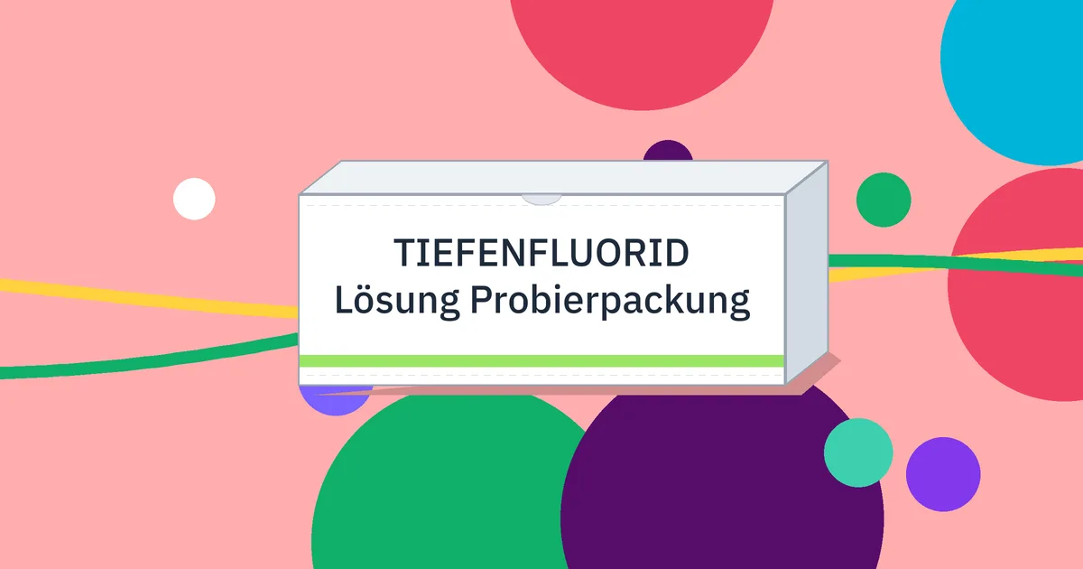 Symbolbild: Packung mit der Aufschrift TIEFENFLUORID Lösung Probierpackung (PZN 06933253) – Verfügbarkeit und Bezug in Apotheken in Frankfurt am Main