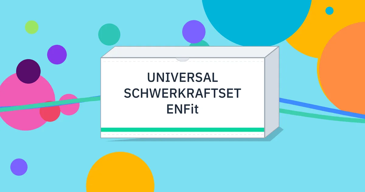 Symbolbild: Packung mit der Aufschrift UNIVERSAL SCHWERKRAFTSET ENFit (PZN 14174784) – Verfügbarkeit und Bezug in Apotheken in Frankfurt am Main