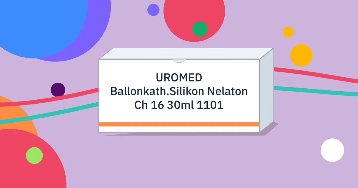 Symbolbild: Packung mit der Aufschrift UROMED Ballonkath.Silikon Nelaton Ch 16 30ml 1101 (PZN 04741443) – Verfügbarkeit und Bezug in Apotheken in Frankfurt am Main