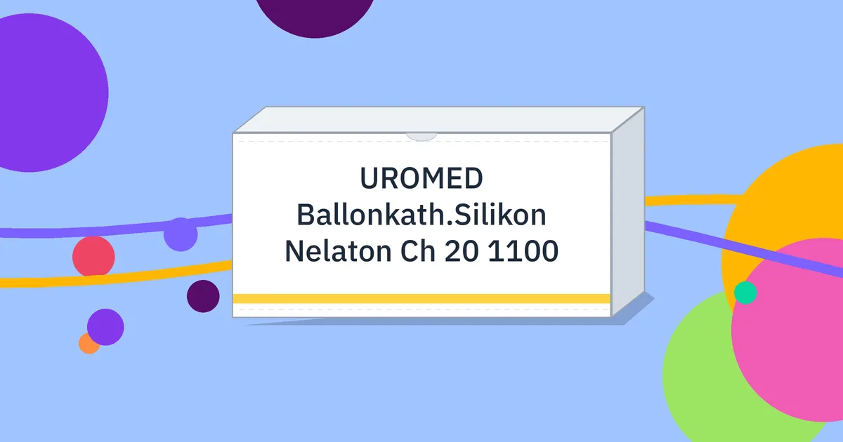 Symbolbild: Packung mit der Aufschrift UROMED Ballonkath.Silikon Nelaton Ch 20 1100 (PZN 18389636) – Verfügbarkeit und Bezug in Apotheken in Frankfurt am Main