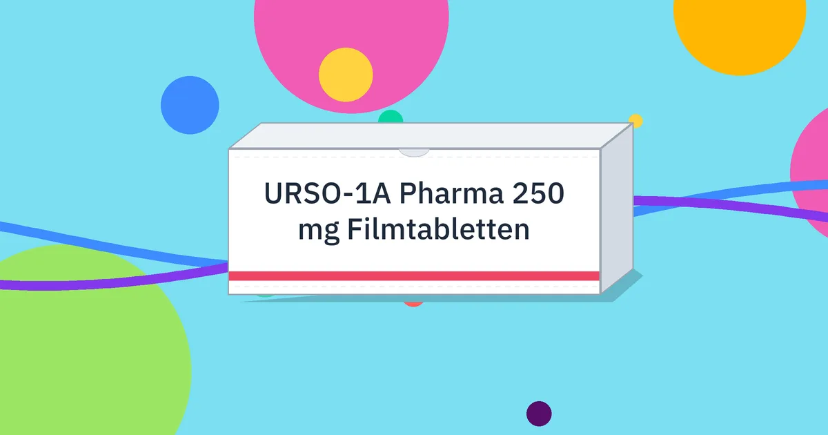 Symbolbild: Packung mit der Aufschrift URSO-1A Pharma 250 mg Filmtabletten (PZN 14162396) – Verfügbarkeit und Bezug in Apotheken in Frankfurt am Main