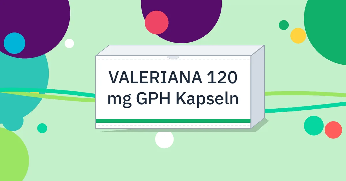 Symbolbild: Packung mit der Aufschrift VALERIANA 120 mg GPH Kapseln (PZN 09749260) – Verfügbarkeit und Bezug in Apotheken in Frankfurt am Main