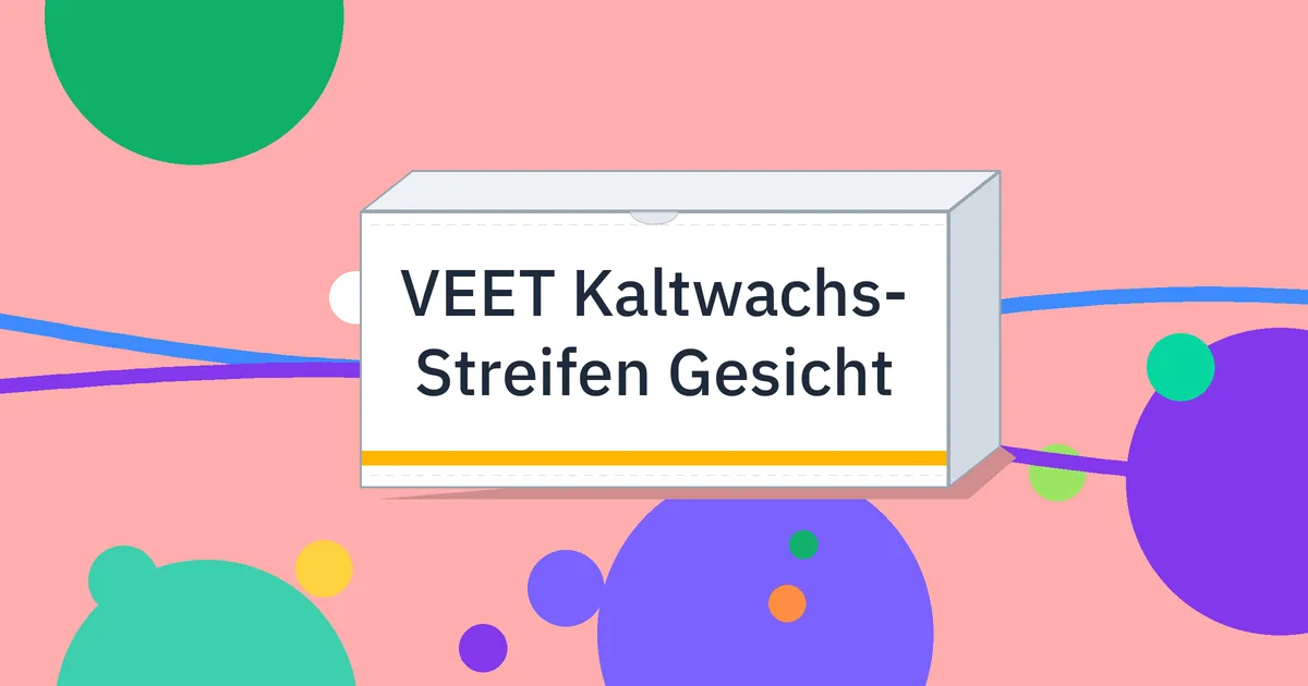 Symbolbild: Packung mit der Aufschrift VEET Kaltwachs-Streifen Gesicht (PZN 07768508) – Verfügbarkeit und Bezug in Apotheken in Frankfurt am Main