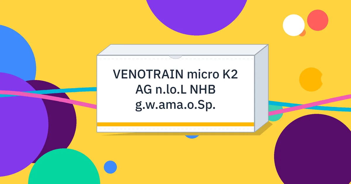 Symbolbild: Packung mit der Aufschrift VENOTRAIN micro K2 AG n.lo.L NHB g.w.ama.o.Sp. (PZN 09024692) – Verfügbarkeit und Bezug in Apotheken in Frankfurt am Main