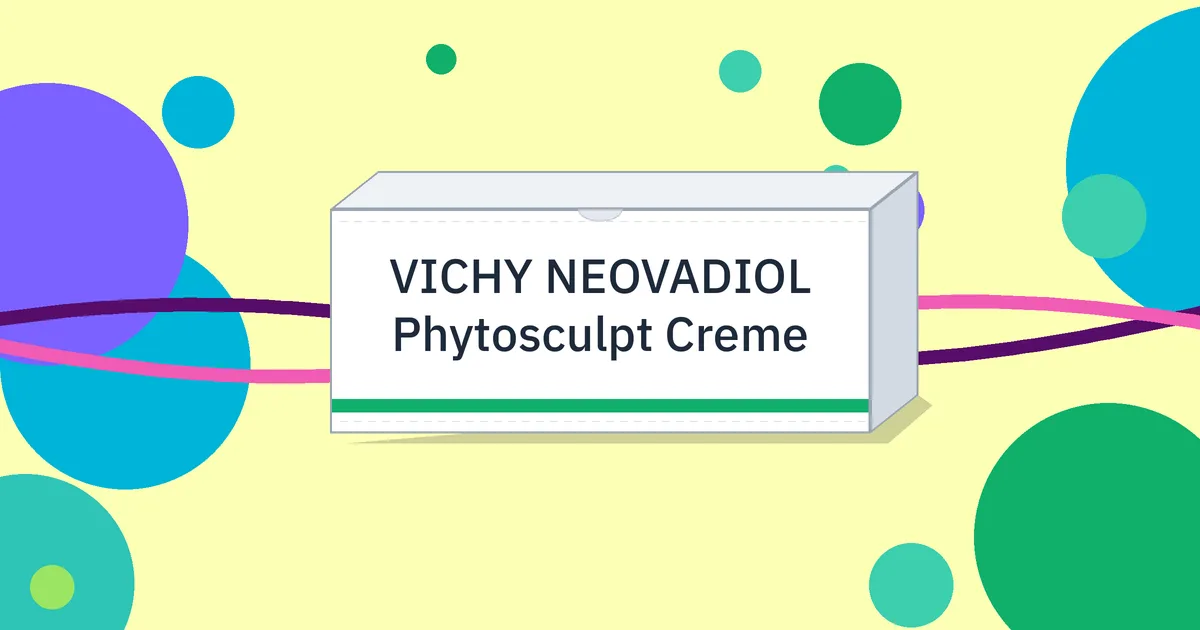 Symbolbild: Packung mit der Aufschrift VICHY NEOVADIOL Phytosculpt Creme (PZN 14323273) – Verfügbarkeit und Bezug in Apotheken in Frankfurt am Main