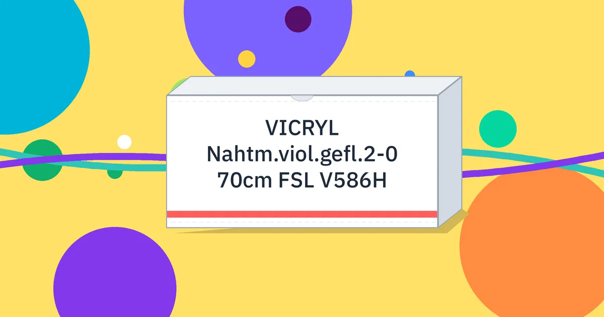 Symbolbild: Packung mit der Aufschrift VICRYL Nahtm.viol.gefl.2-0 70cm FSL V586H (PZN 16809910) – Verfügbarkeit und Bezug in Apotheken in Frankfurt am Main