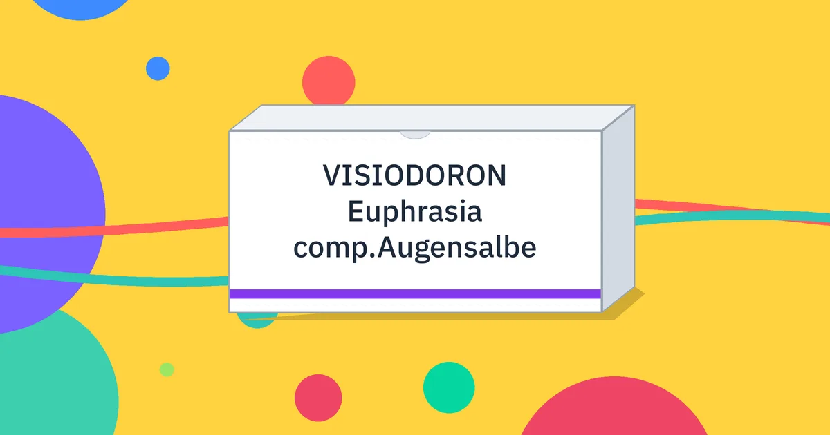 Symbolbild: Packung mit der Aufschrift VISIODORON Euphrasia comp.Augensalbe (PZN 18022775) – Verfügbarkeit und Bezug in Apotheken in Frankfurt am Main
