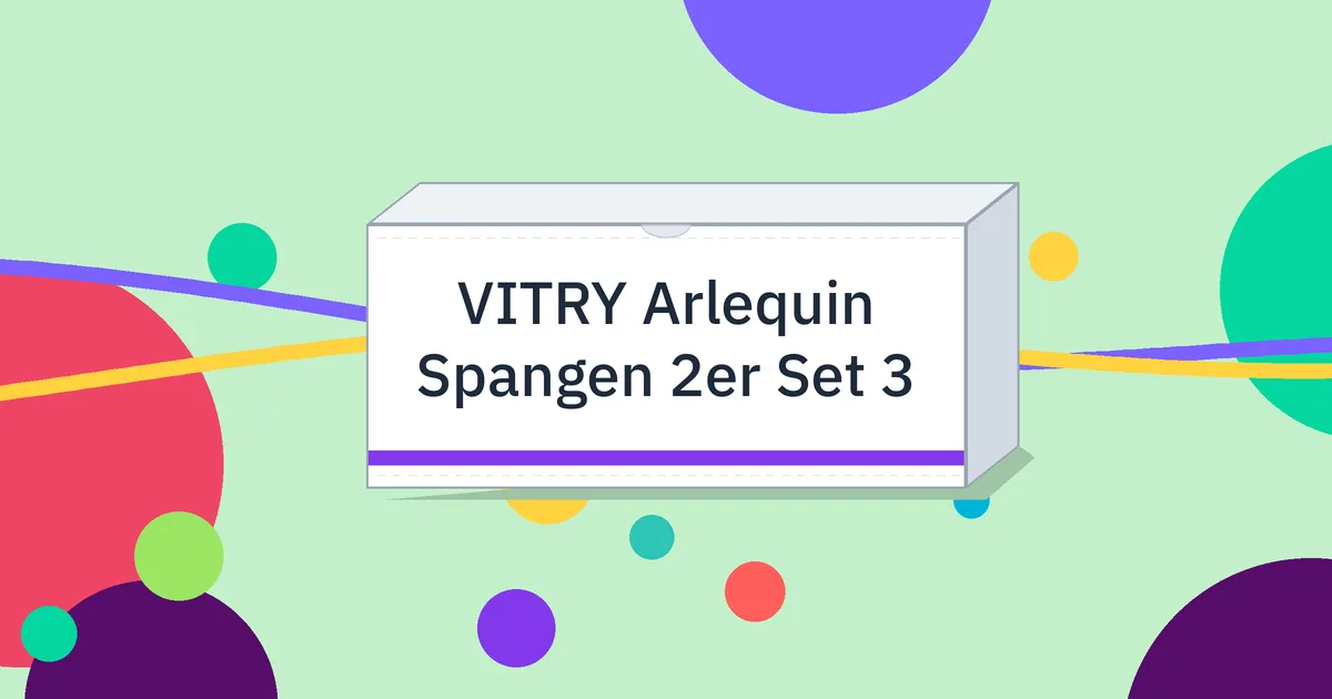 Symbolbild: Packung mit der Aufschrift VITRY Arlequin Spangen 2er Set 3 (PZN 19067113) – Verfügbarkeit und Bezug in Apotheken in Frankfurt am Main