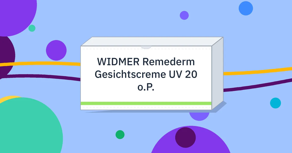 Symbolbild: Packung mit der Aufschrift WIDMER Remederm Gesichtscreme UV 20 o.P. (PZN 13348414) – Verfügbarkeit und Bezug in Apotheken in Frankfurt am Main