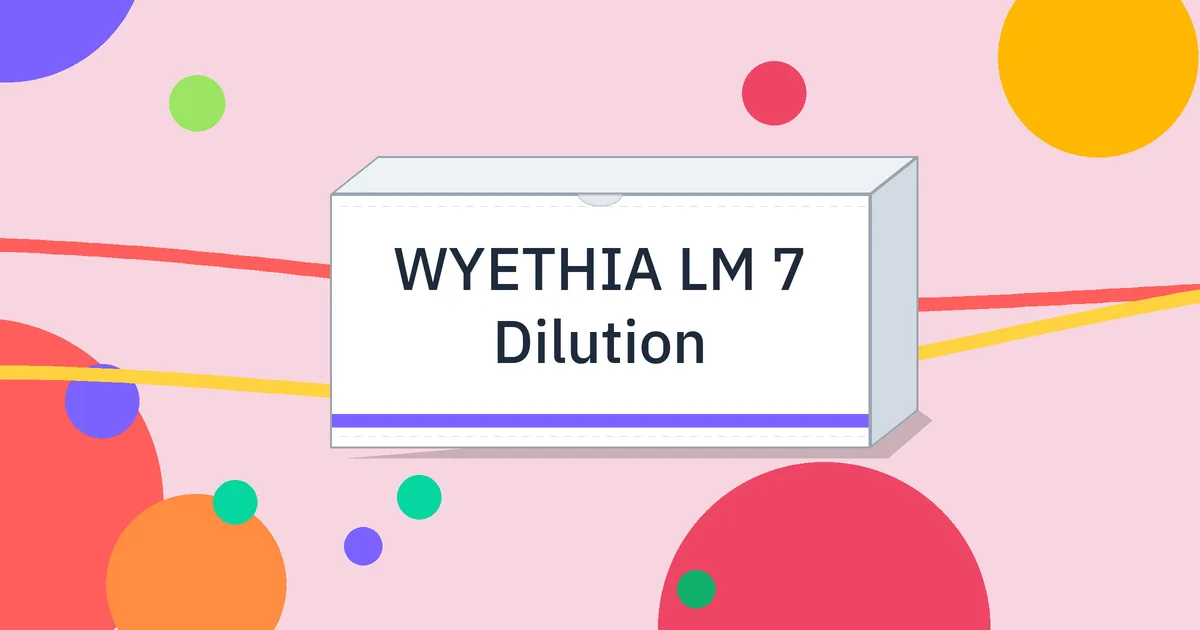 Symbolbild: Packung mit der Aufschrift WYETHIA LM 7 Dilution (PZN 13281443) – Verfügbarkeit und Bezug in Apotheken in Frankfurt am Main