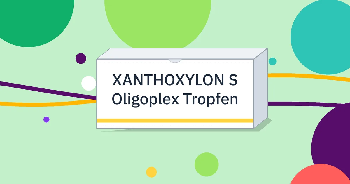 Symbolbild: Packung mit der Aufschrift XANTHOXYLON S Oligoplex Tropfen (PZN 05049040) – Verfügbarkeit und Bezug in Apotheken in Frankfurt am Main