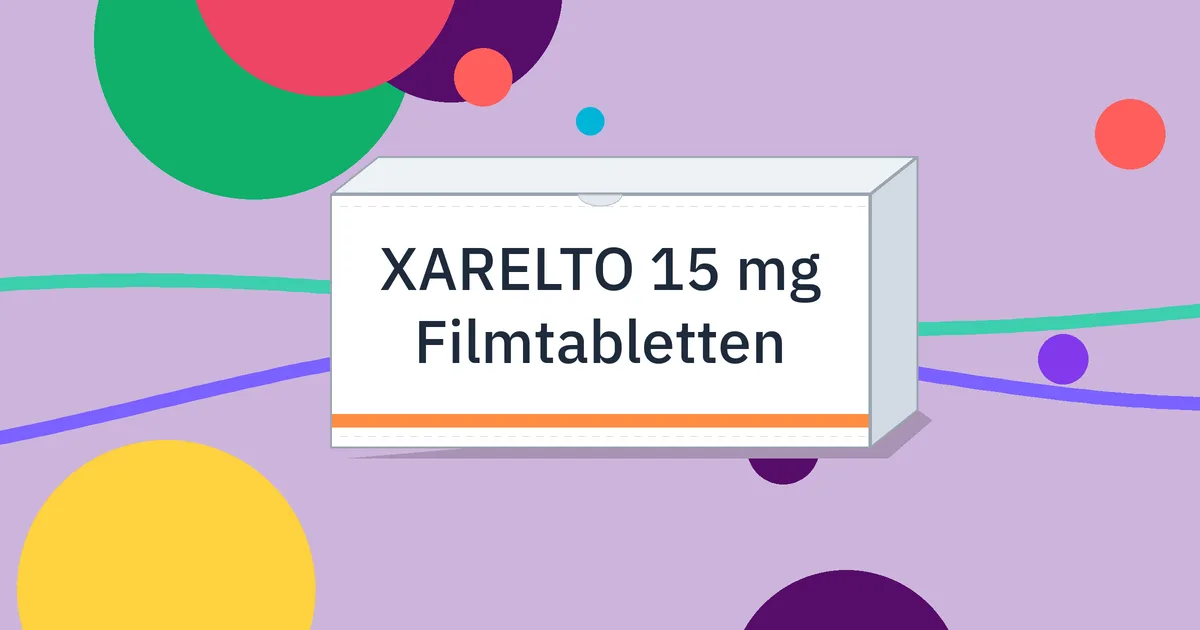 Symbolbild: Packung mit der Aufschrift XARELTO 15 mg Filmtabletten (PZN 10999312) – Verfügbarkeit und Bezug in Apotheken in Frankfurt am Main
