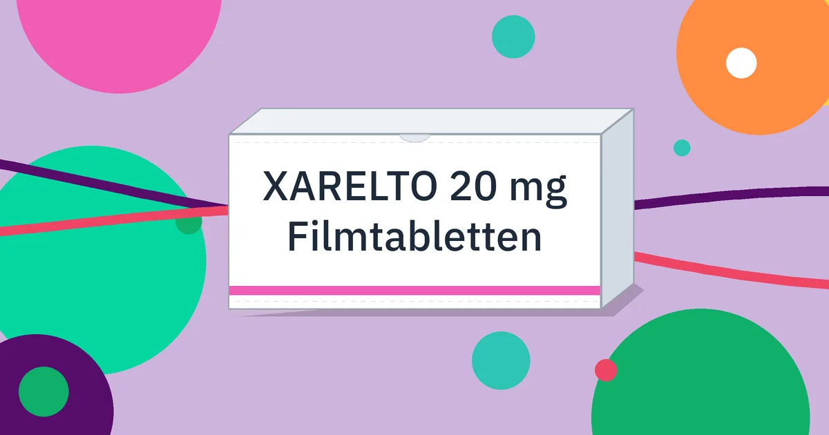 Symbolbild: Packung mit der Aufschrift XARELTO 20 mg Filmtabletten (PZN 12645529) – Verfügbarkeit und Bezug in Apotheken in Frankfurt am Main
