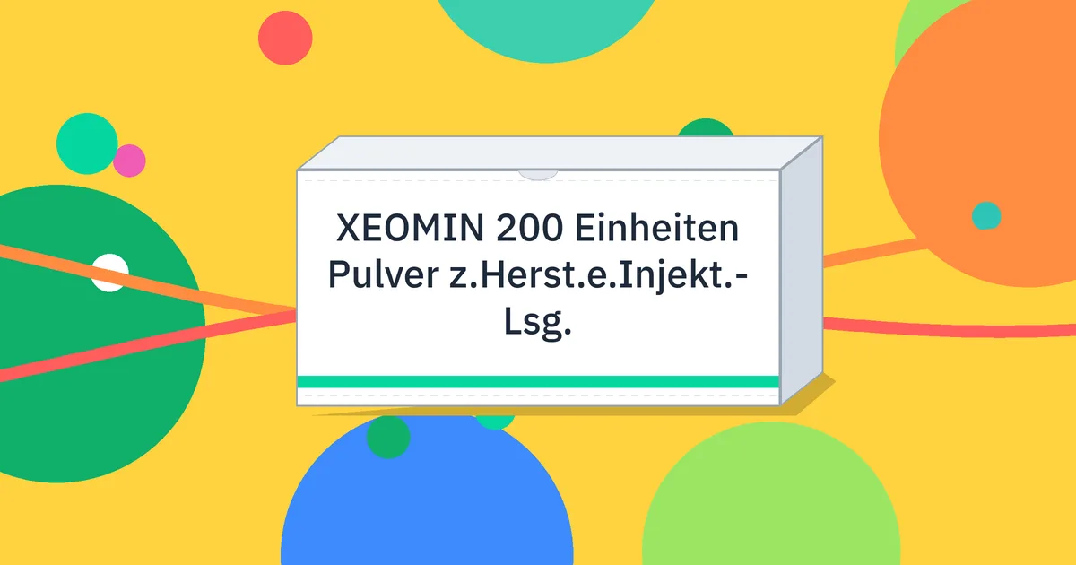 Symbolbild: Packung mit der Aufschrift XEOMIN 200 Einheiten Pulver z.Herst.e.Injekt.-Lsg. (PZN 16227757) – Verfügbarkeit und Bezug in Apotheken in Frankfurt am Main