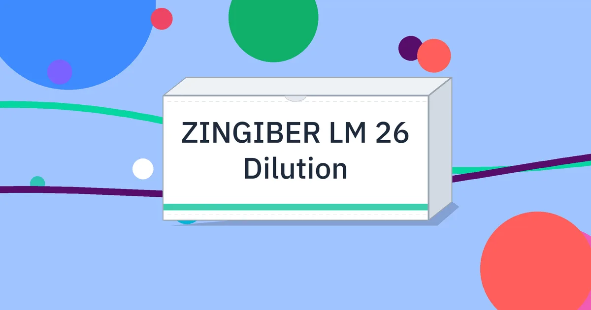 Symbolbild: Packung mit der Aufschrift ZINGIBER LM 26 Dilution (PZN 13302062) – Verfügbarkeit und Bezug in Apotheken in Frankfurt am Main
