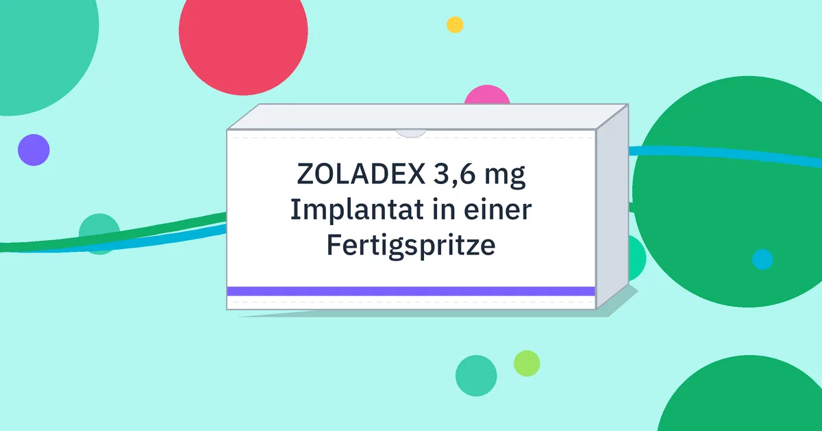 Symbolbild: Packung mit der Aufschrift ZOLADEX 3,6 mg Implantat in einer Fertigspritze (PZN 00203789) – Verfügbarkeit und Bezug in Apotheken in Frankfurt am Main