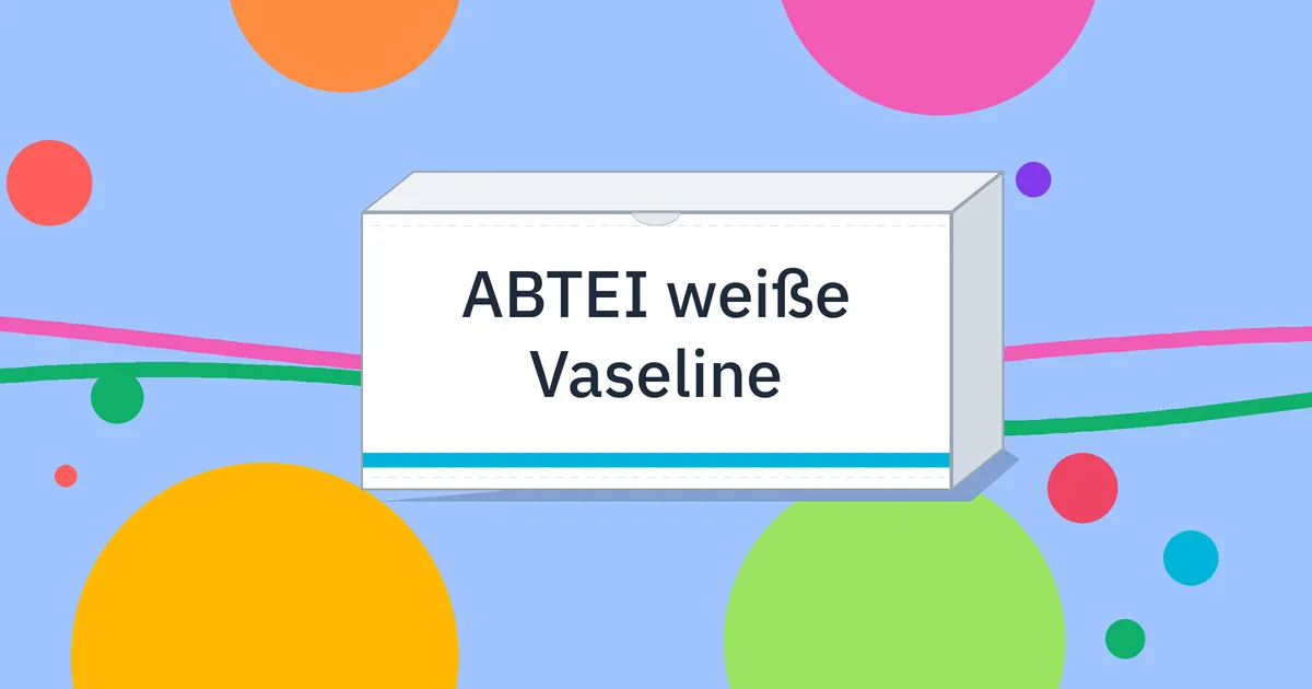 Symbolbild: Packung mit der Aufschrift ABTEI weiße Vaseline (PZN 05012462) – Verfügbarkeit und Bezug in Apotheken in Frankfurt am Main