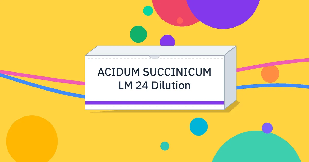 Symbolbild: Packung mit der Aufschrift ACIDUM SUCCINICUM LM 24 Dilution (PZN 13284134) – Verfügbarkeit und Bezug in Apotheken in Frankfurt am Main