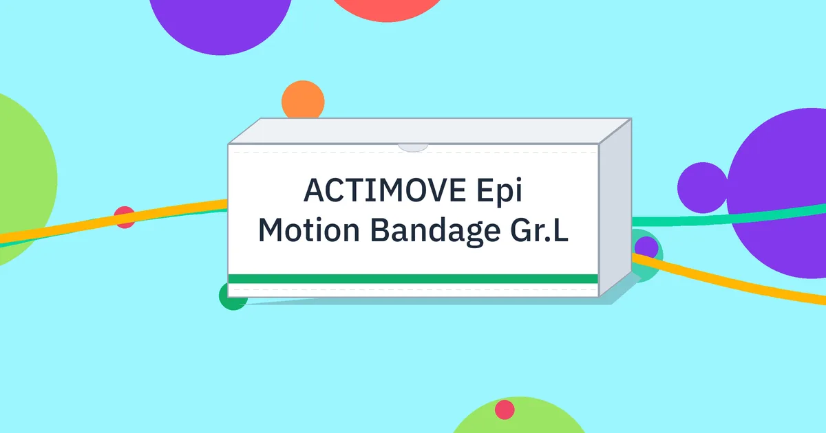 Symbolbild: Packung mit der Aufschrift ACTIMOVE Epi Motion Bandage Gr.L (PZN 17947755) – Verfügbarkeit und Bezug in Apotheken in Frankfurt am Main