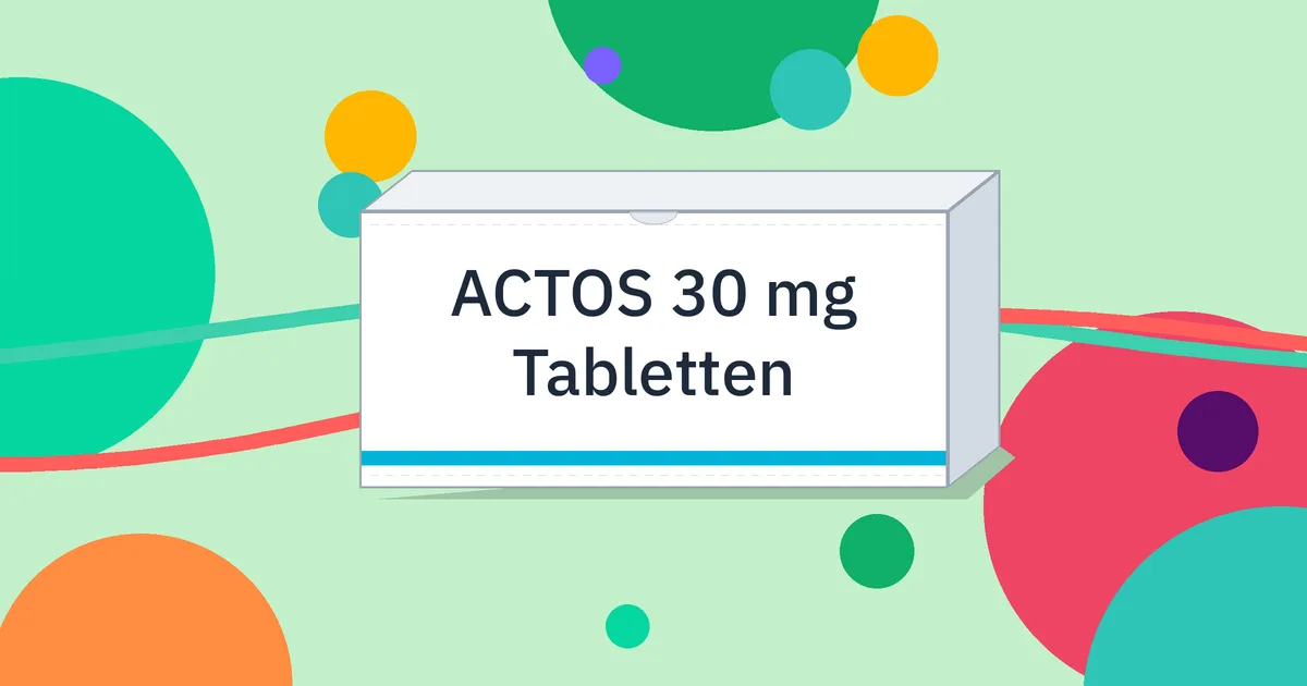Symbolbild: Packung mit der Aufschrift ACTOS 30 mg Tabletten (PZN 10225792) – Verfügbarkeit und Bezug in Apotheken in Frankfurt am Main