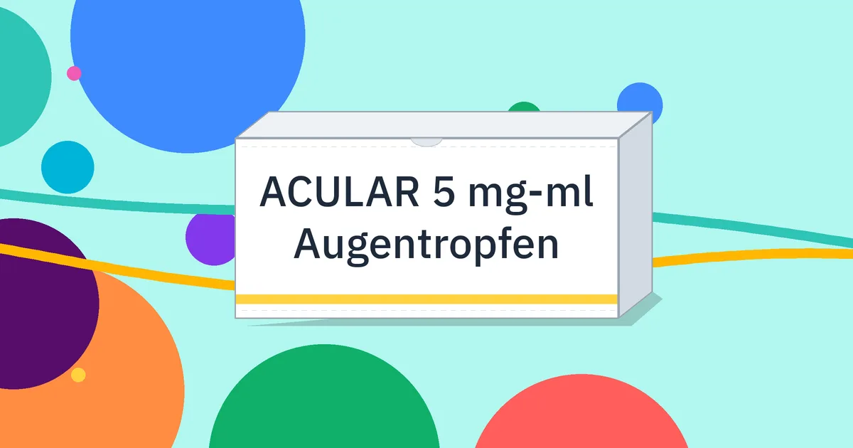 Symbolbild: Packung mit der Aufschrift ACULAR 5 mg-ml Augentropfen (PZN 09269560) – Verfügbarkeit und Bezug in Apotheken in Frankfurt am Main
