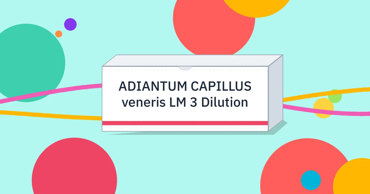 Symbolbild: Packung mit der Aufschrift ADIANTUM CAPILLUS veneris LM 3 Dilution (PZN 13295209) – Verfügbarkeit und Bezug in Apotheken in Frankfurt am Main