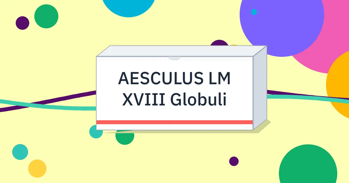 Symbolbild: Packung mit der Aufschrift AESCULUS LM XVIII Globuli (PZN 04500975) – Verfügbarkeit und Bezug in Apotheken in Frankfurt am Main
