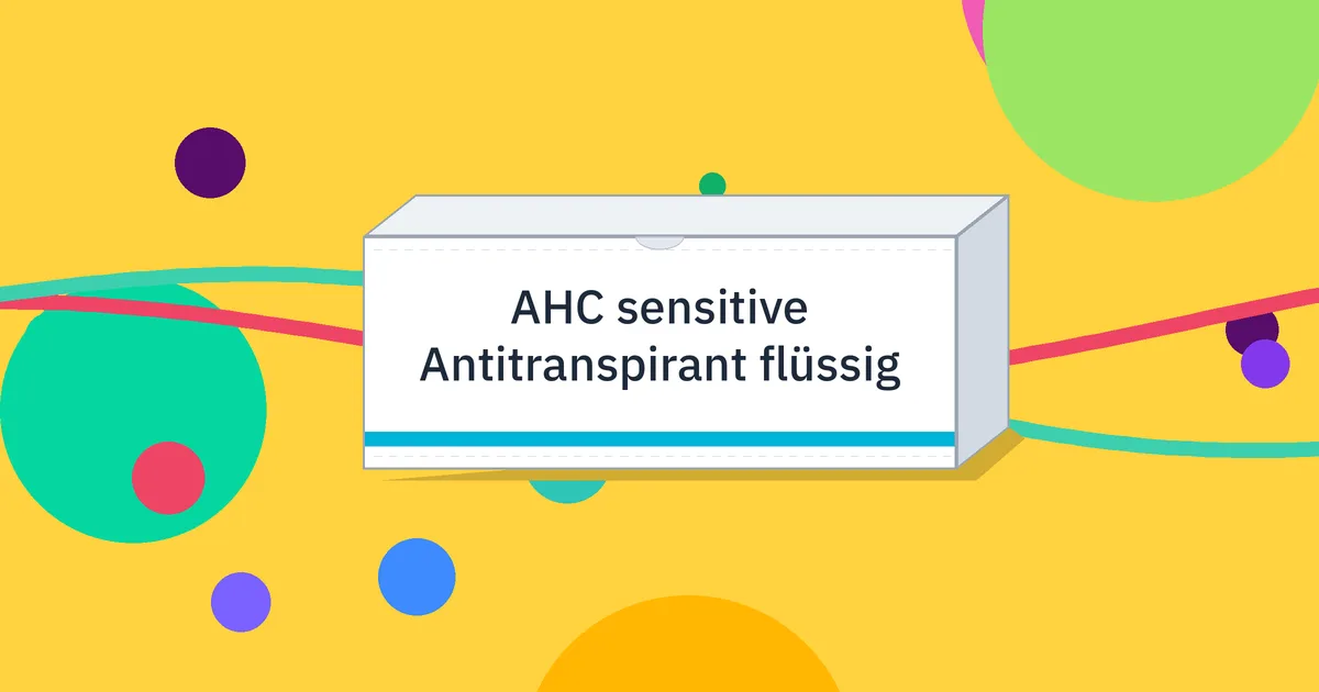 Symbolbild: Packung mit der Aufschrift AHC sensitive Antitranspirant flüssig (PZN 11070251) – Verfügbarkeit und Bezug in Apotheken in Frankfurt am Main