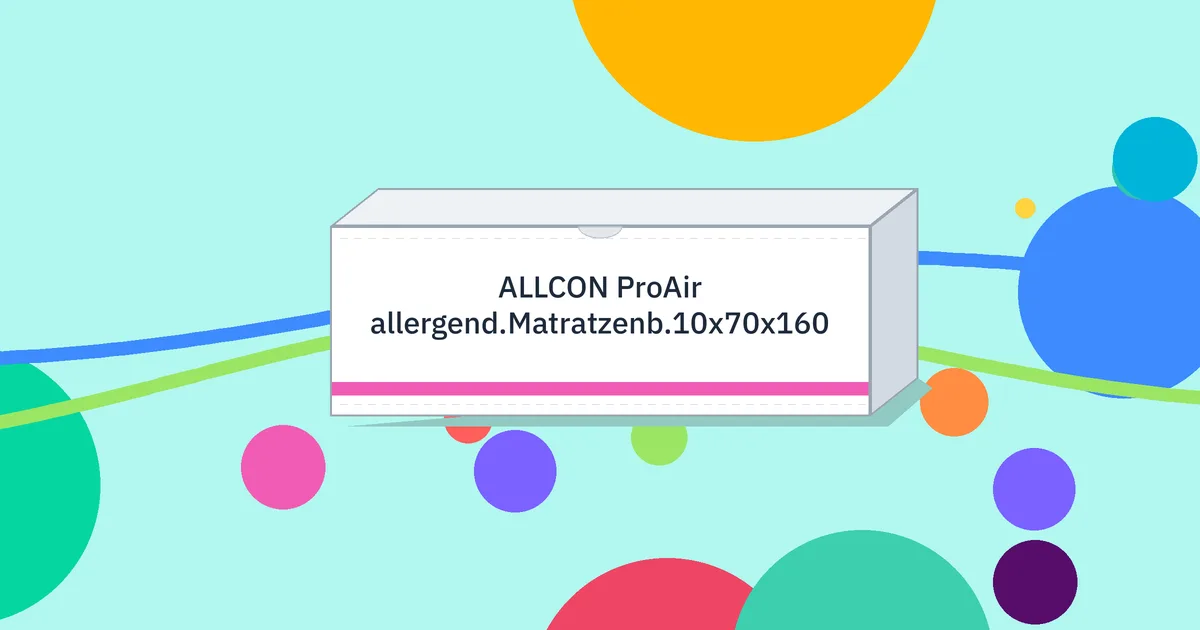 Symbolbild: Packung mit der Aufschrift ALLCON ProAir allergend.Matratzenb.10x70x160 (PZN 12445687) – Verfügbarkeit und Bezug in Apotheken in Frankfurt am Main