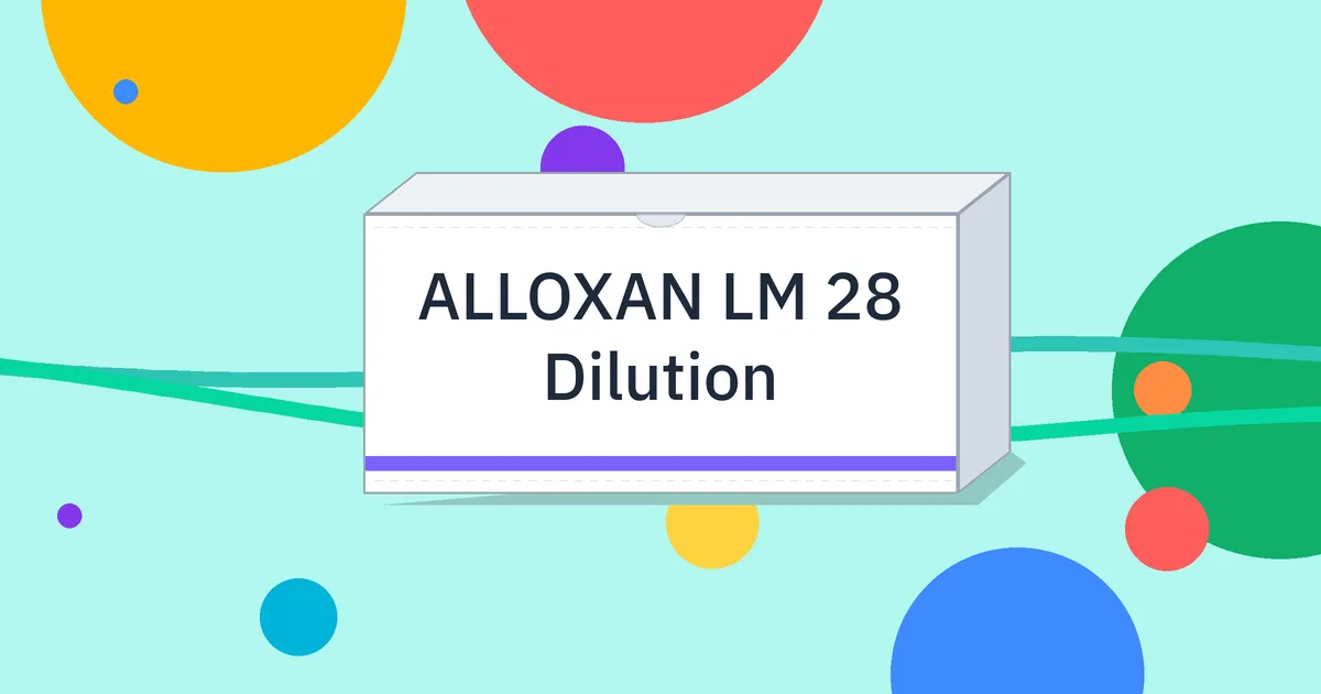 Symbolbild: Packung mit der Aufschrift ALLOXAN LM 28 Dilution (PZN 13312215) – Verfügbarkeit und Bezug in Apotheken in Frankfurt am Main
