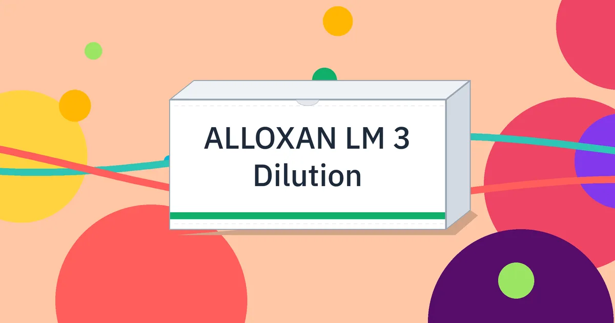 Symbolbild: Packung mit der Aufschrift ALLOXAN LM 3 Dilution (PZN 13311894) – Verfügbarkeit und Bezug in Apotheken in Frankfurt am Main