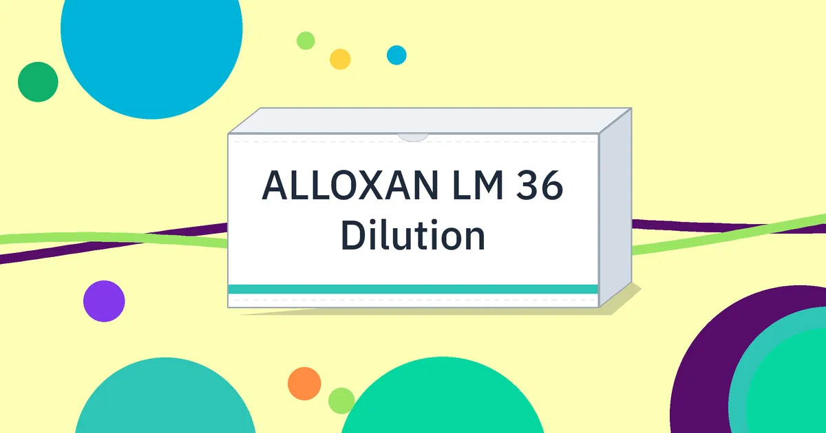 Symbolbild: Packung mit der Aufschrift ALLOXAN LM 36 Dilution (PZN 13312250) – Verfügbarkeit und Bezug in Apotheken in Frankfurt am Main