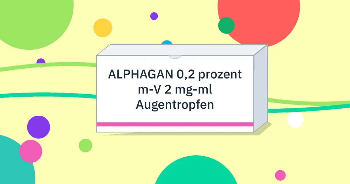Symbolbild: Packung mit der Aufschrift ALPHAGAN 0,2 prozent m-V 2 mg-ml Augentropfen (PZN 11084193) – Verfügbarkeit und Bezug in Apotheken in Frankfurt am Main