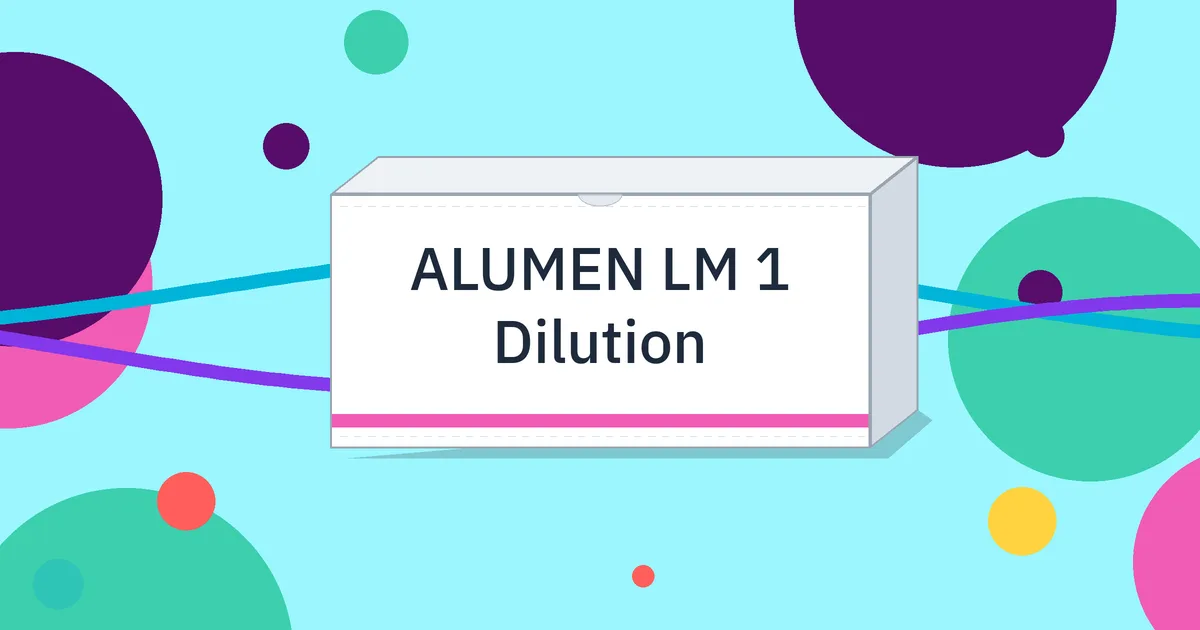 Symbolbild: Packung mit der Aufschrift ALUMEN LM 1 Dilution (PZN 12757843) – Verfügbarkeit und Bezug in Apotheken in Frankfurt am Main