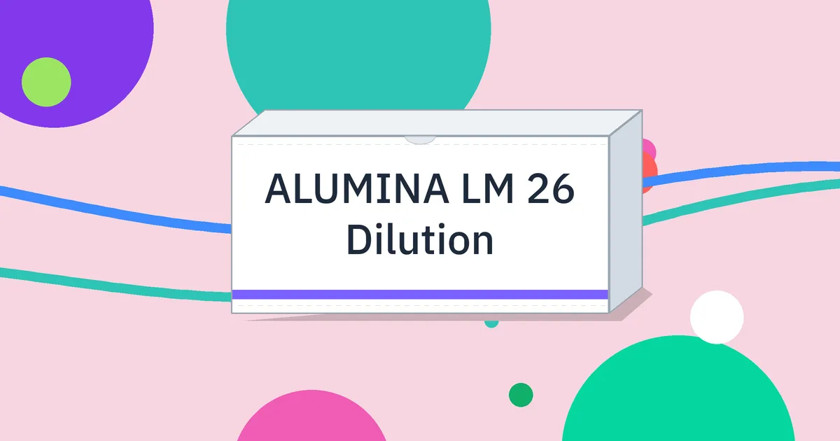 Symbolbild: Packung mit der Aufschrift ALUMINA LM 26 Dilution (PZN 12758587) – Verfügbarkeit und Bezug in Apotheken in Frankfurt am Main