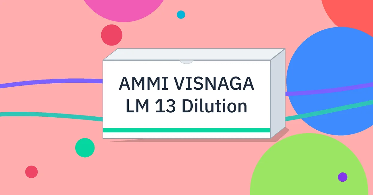 Symbolbild: Packung mit der Aufschrift AMMI VISNAGA LM 13 Dilution (PZN 12760236) – Verfügbarkeit und Bezug in Apotheken in Frankfurt am Main