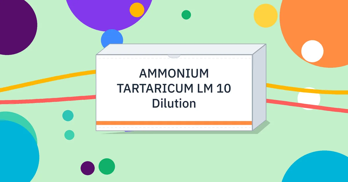 Symbolbild: Packung mit der Aufschrift AMMONIUM TARTARICUM LM 10 Dilution (PZN 12761483) – Verfügbarkeit und Bezug in Apotheken in Frankfurt am Main